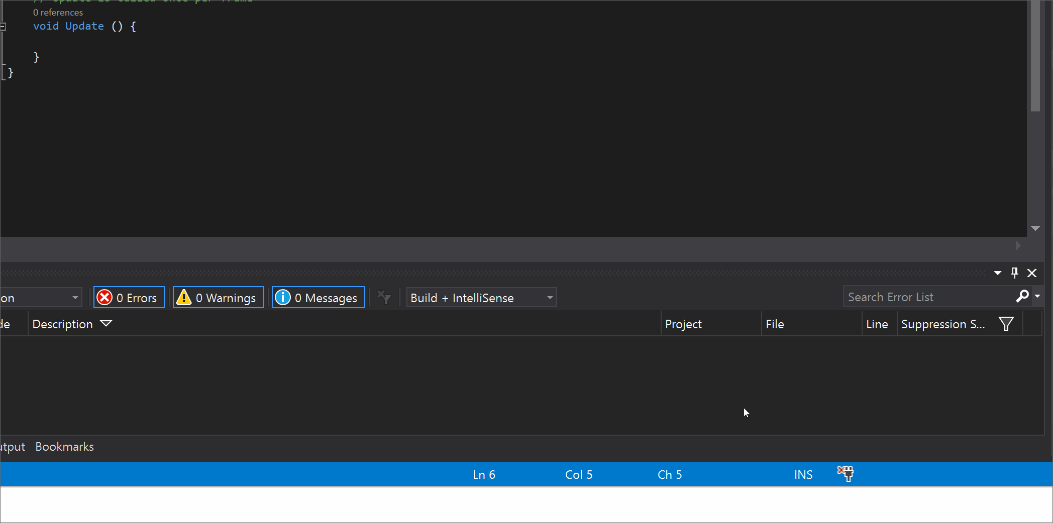 Autocompletion ne fonctionne pas dans Visual studio