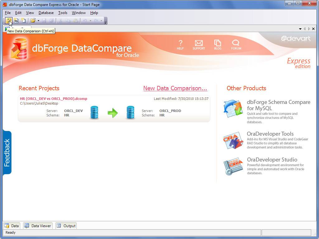 oracle diff: comment comparer deux tableaux?